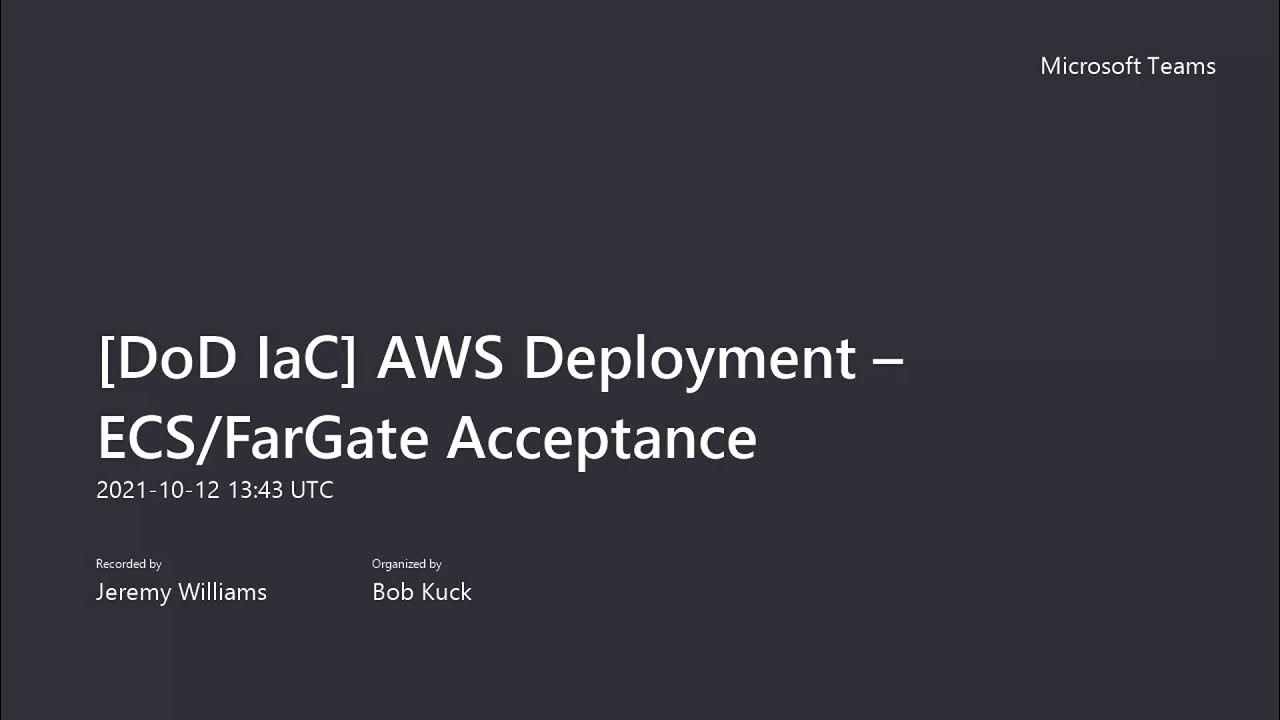 DOD Cloud IAC AWS Deployment demo - YouTube