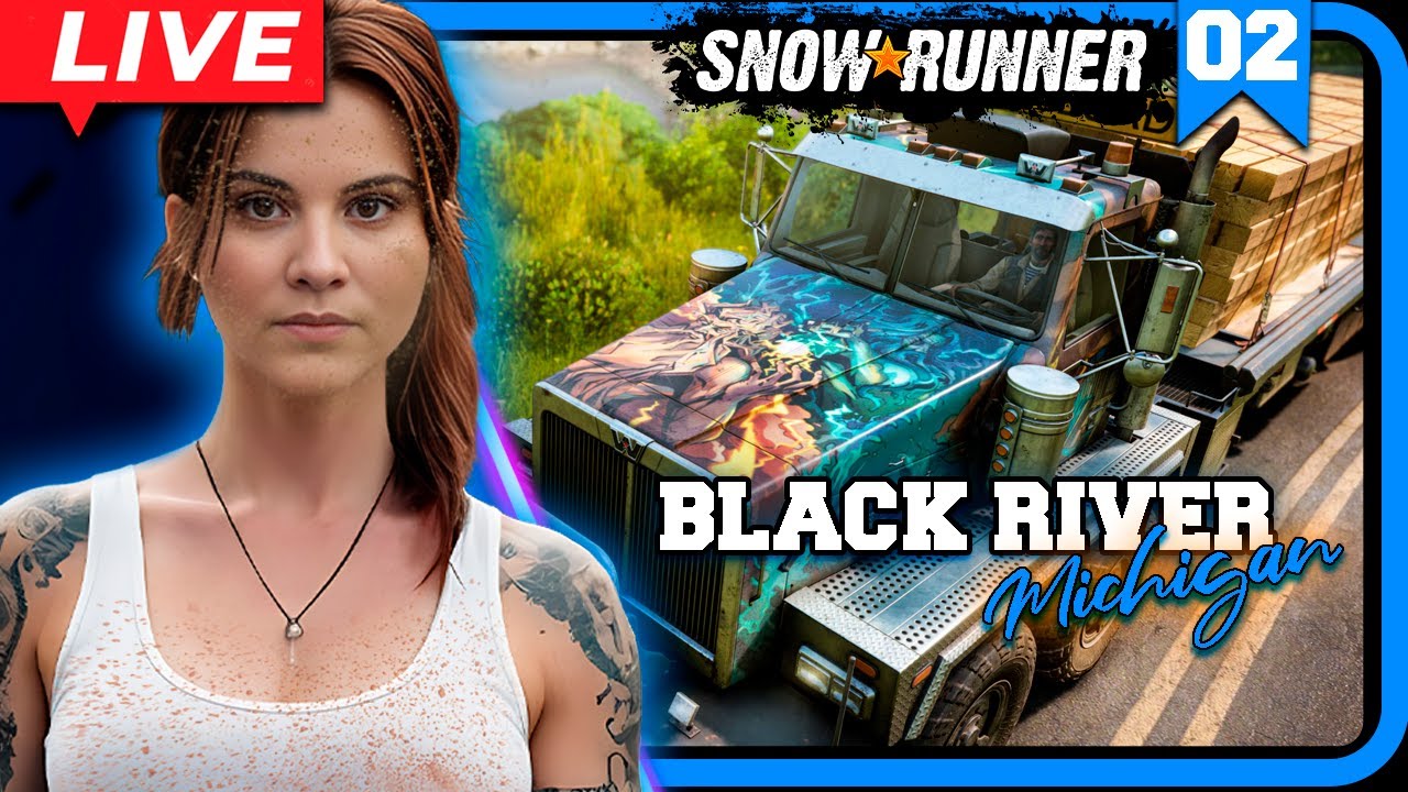 🔴 AO VIVO [02] SNOW RUNNER: BLACK RIVER MICHIGAN #snowrunner #trucksimulator - YouTube