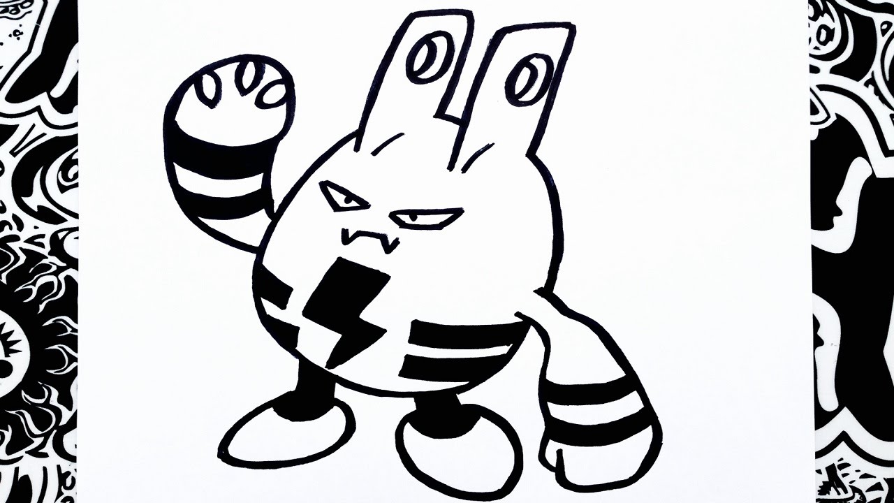 Como dibujar a elekid | how to draw elekid - YouTube