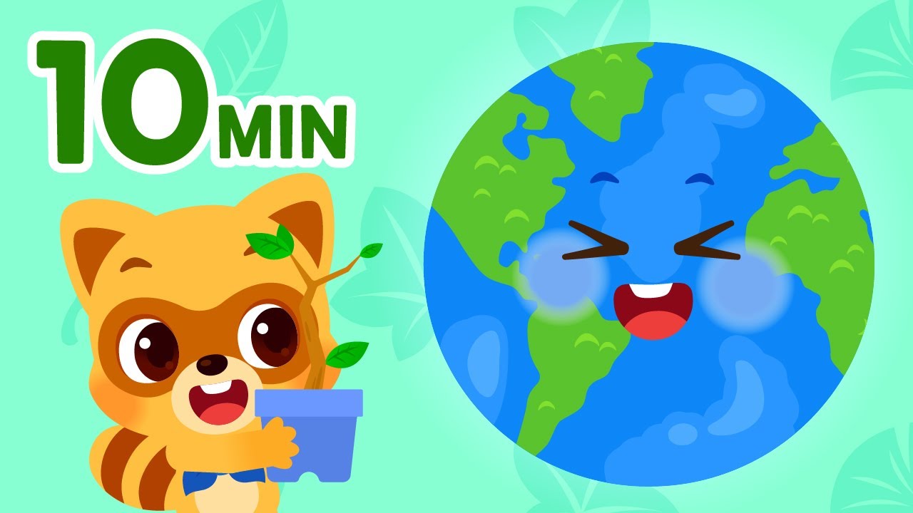 Bicycle Song, Color Green Song + More🌳🎵| 10 min Rhymes | For Kids ...