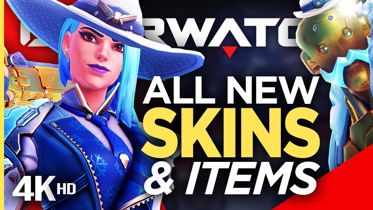 ALL New Skins, Emotes, Intros in 4K + GIVEAWAY (Overwatch Christmas ...