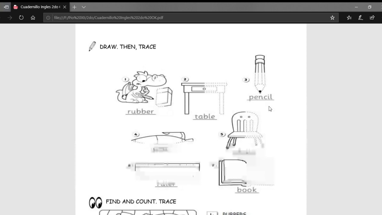 Lesson 6 - 2nd Grade! At school unit - YouTube