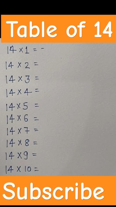 Table of 14 | table trick 14|tables#short#shortfeed - YouTube