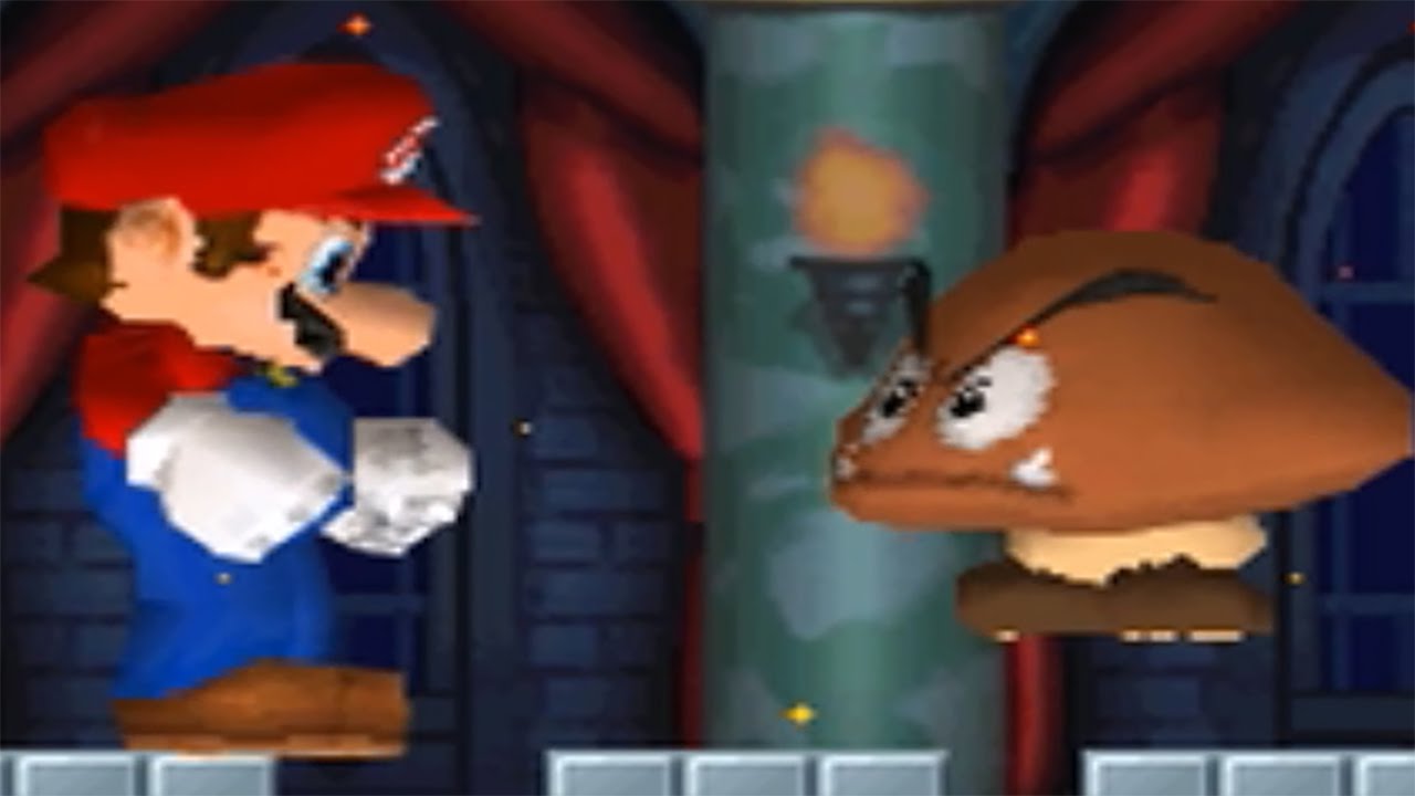 New Super Mario Bros. DS - Mid-air Goomba Glitch - YouTube