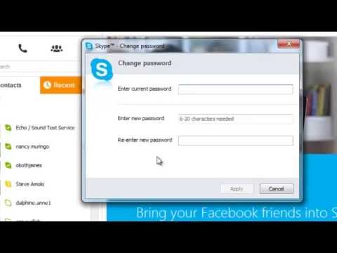 How To Change Skype Password