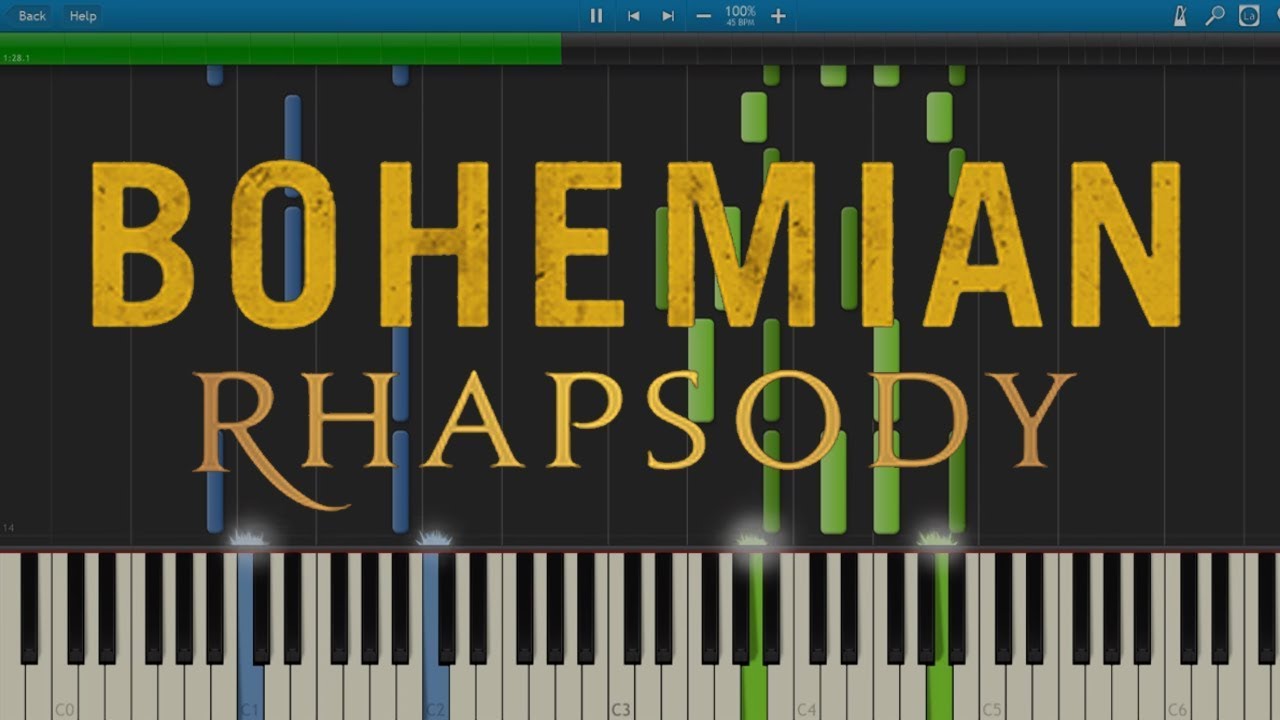 Bohemian Rhapsody - Queen (Piano Tutorial) [Synthesia] - YouTube