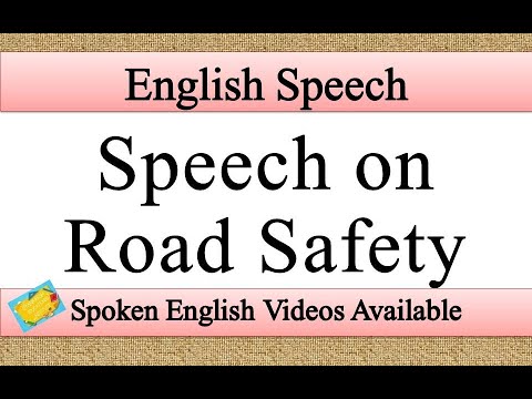 Speech on Road Safety in English | Road Safety speech in english - YouTube