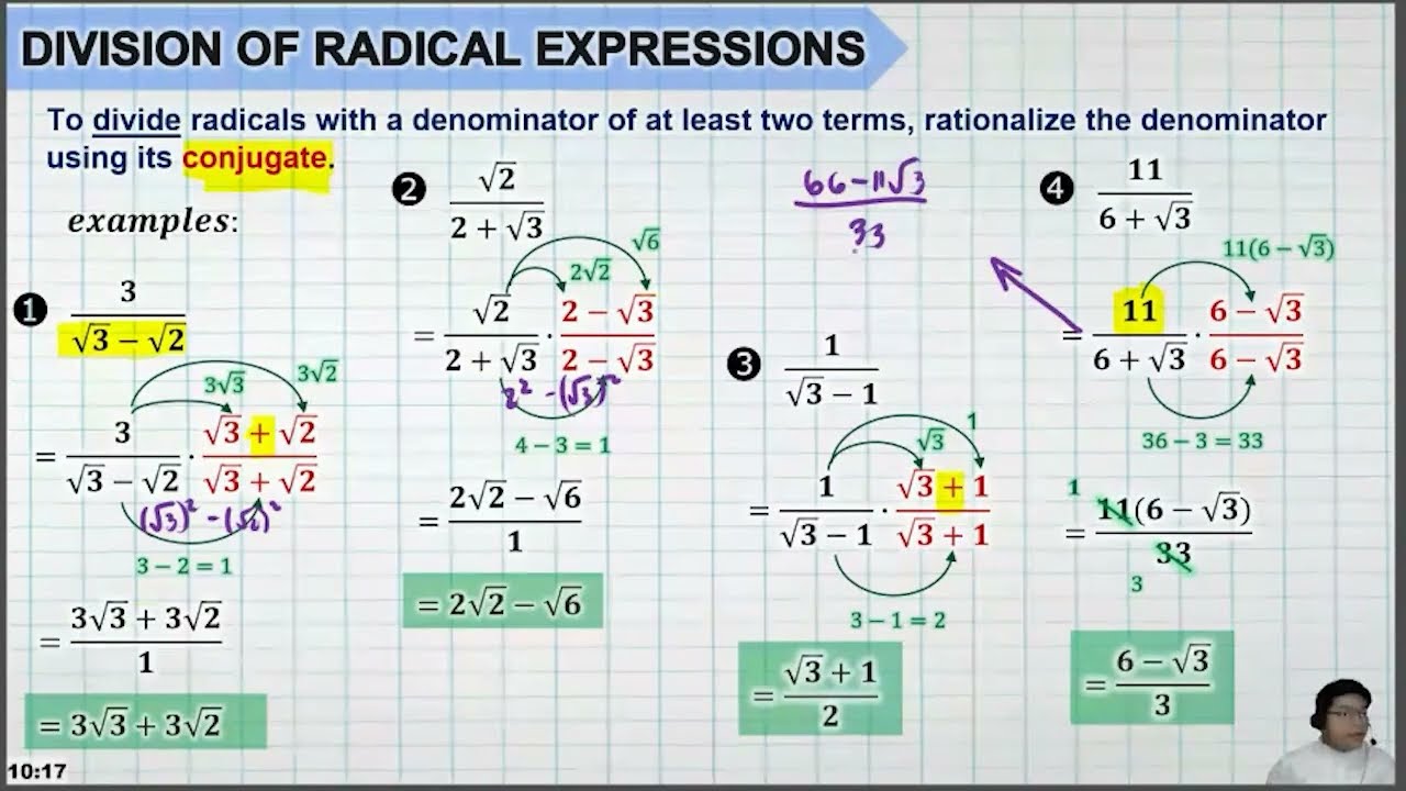 Division of Radical Expressions (Part 2) - YouTube