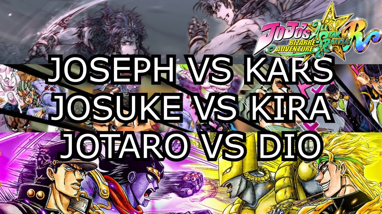 JOSEPH, JOTARO E JOSUKE VS KARS, DIO E KIRA - JoJo's Bizarre Adventure ...