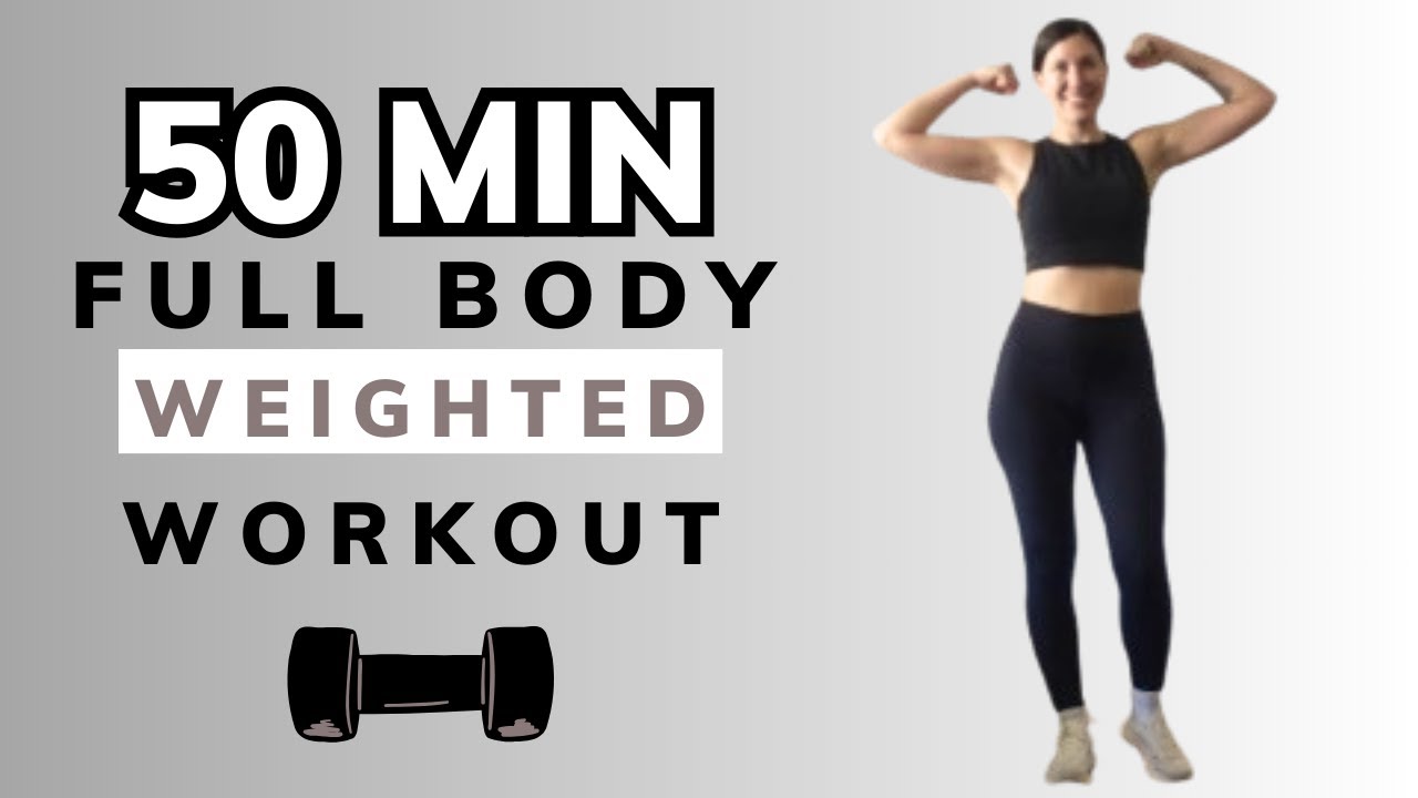 50 Min FULL BODY Weighted Workout | Build Strength AT HOME - YouTube