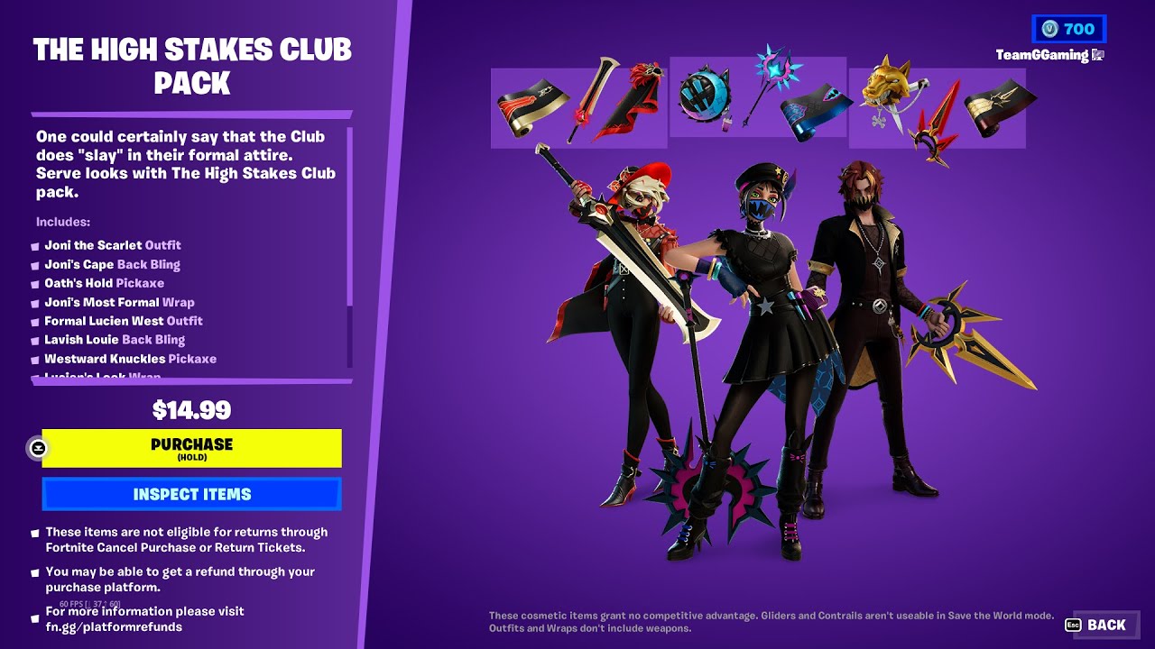 Fortnite Item Shop 9/19/2023 NEW HIGH STAKES CLUB PACK - YouTube