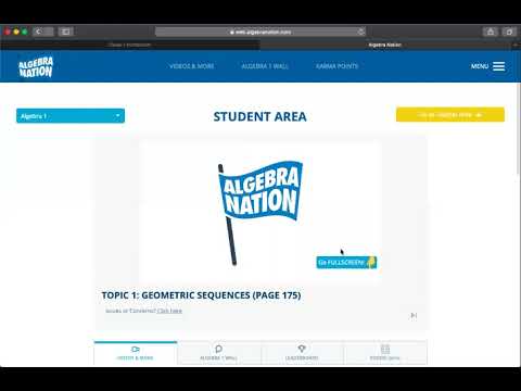 Algebra Nation Log On Info - YouTube