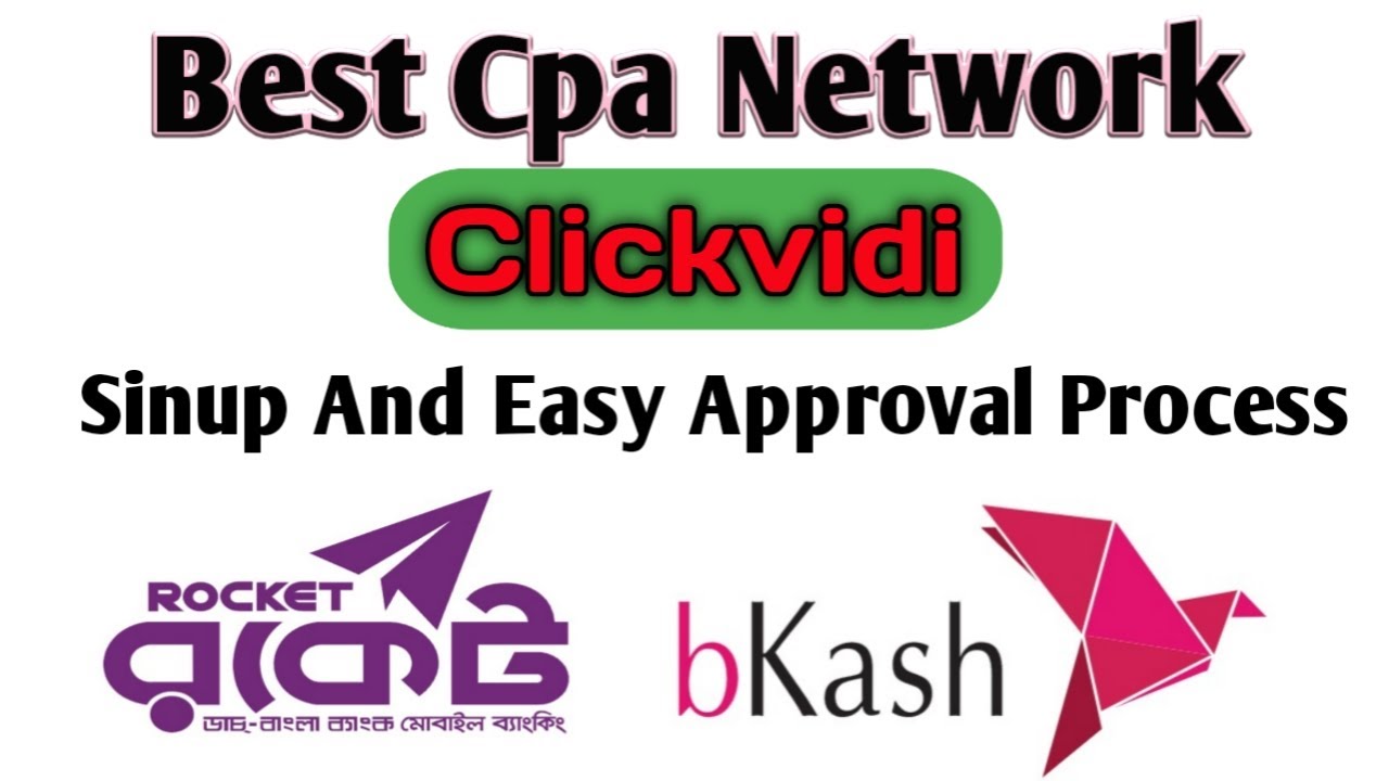 Get approved cpa network clickvidi Sin up and easy approval system High ...