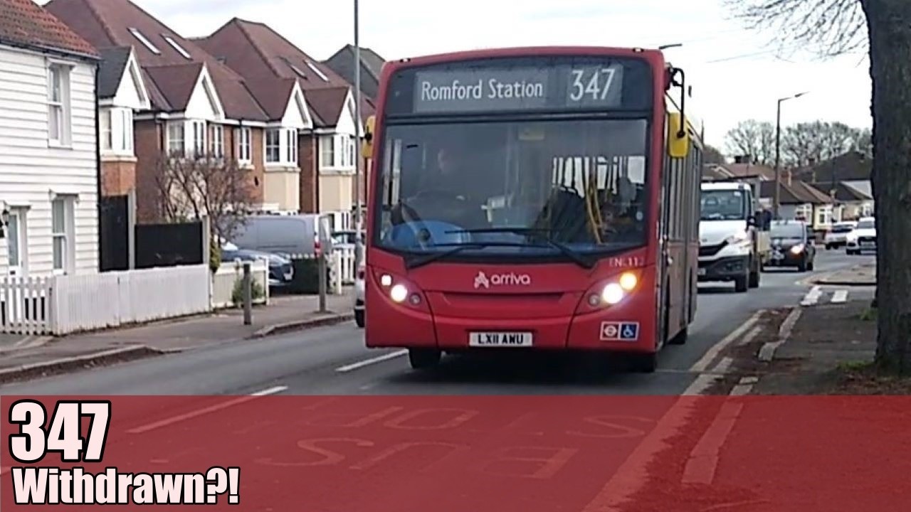 The LAST of the London 347 Bus route (Ockendon to Romford) - YouTube