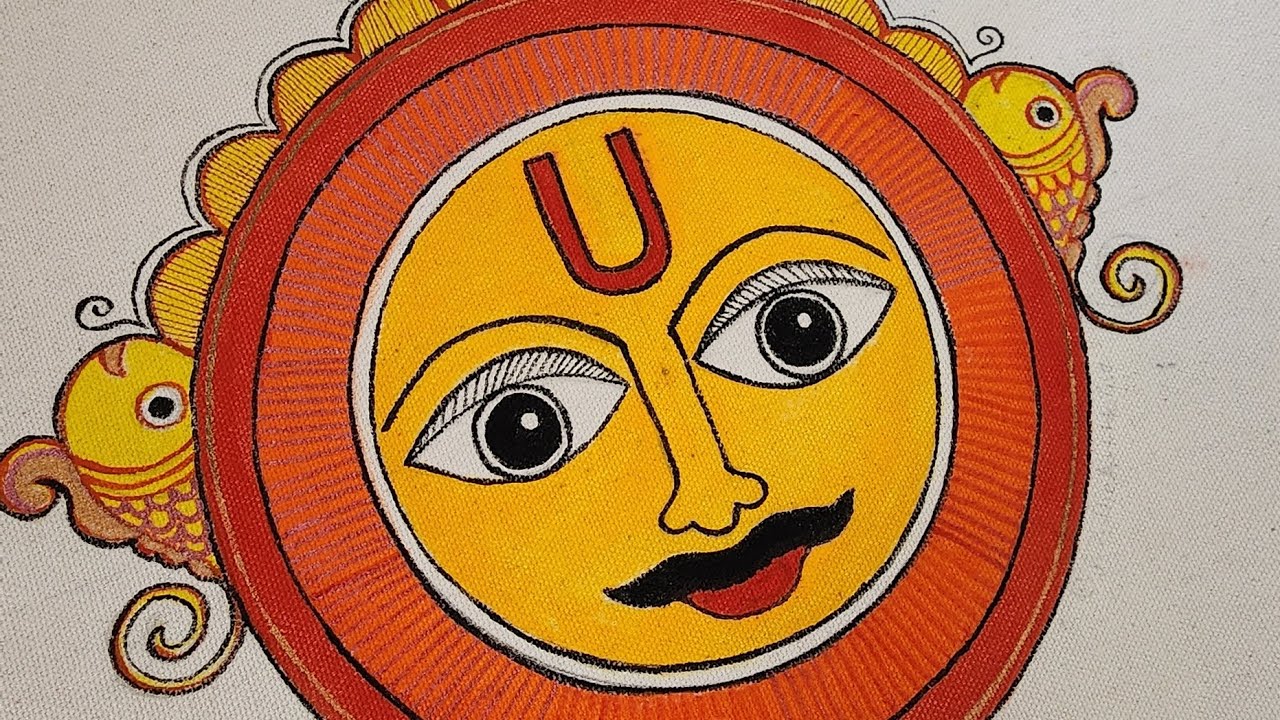 Madhubani Sun Easy Drawing 🌞 - YouTube