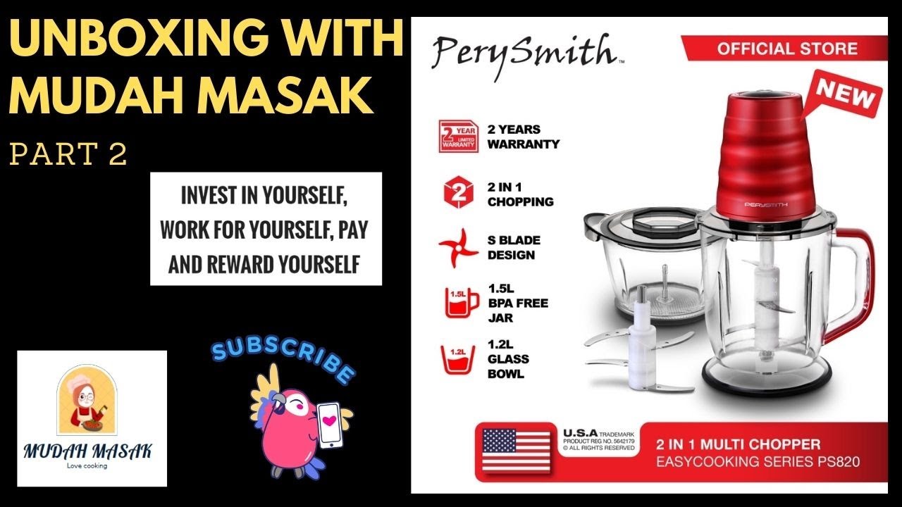 Unboxing with mudah masak part 2 : PerySmith 2 in 1 Multi Chopper ...