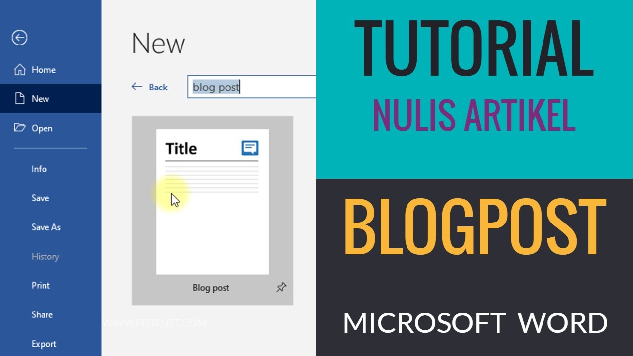 Cara Canggih Post Artikel blog dari Microsoft Word 2020 - YouTube