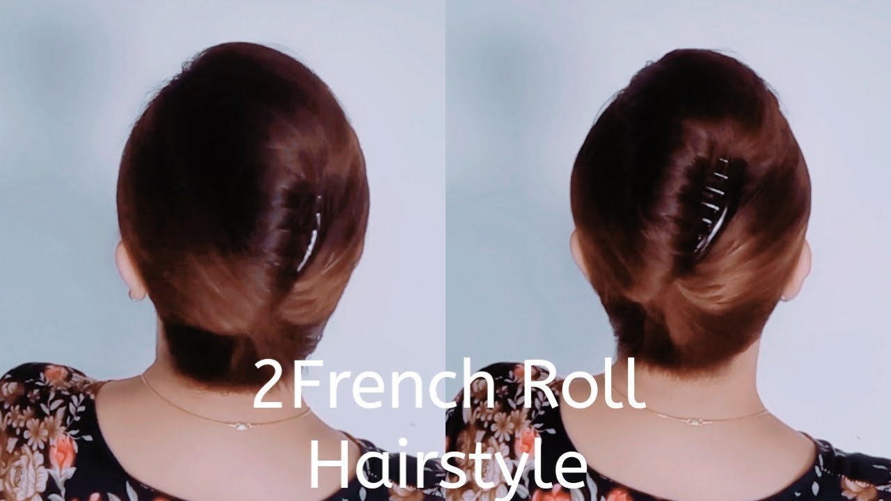 French Roll Hairstyle simple thei ang berin - YouTube