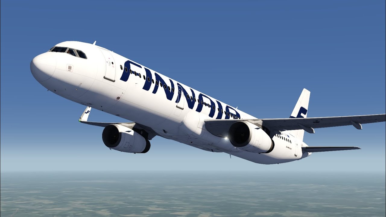 Finnair Airlines AIRBUS A321 Take off from Helsinki Airport - Aerofly ...