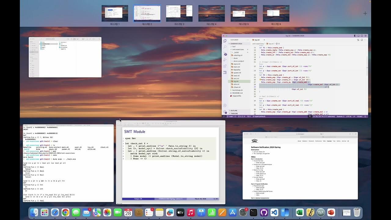 COSE419 Lecture 5: Problem Solving using SMT Solver (1) - YouTube
