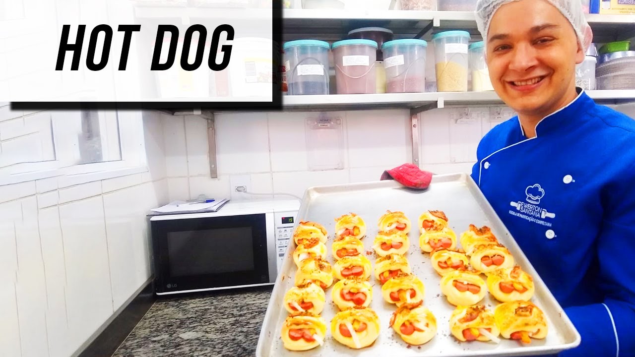 Receita do Hot Dog Americano com Massa de Salgado | Chef Marcos Aurélio ...