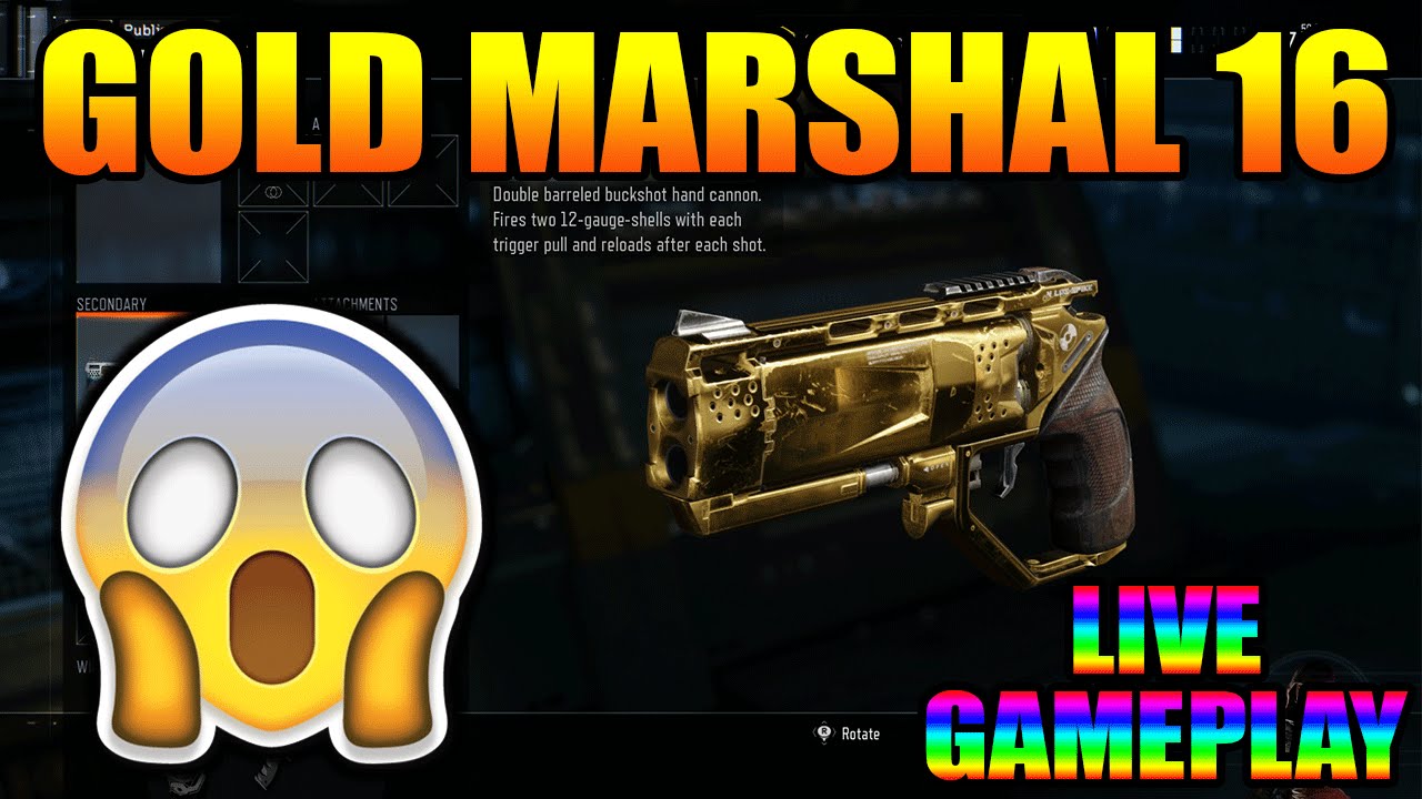 BLACK OPS 3 "GOLD MARSHAL 16 GAMEPLAY" LIVE! (COD BO3 GOLD MARSHAL 16 ...