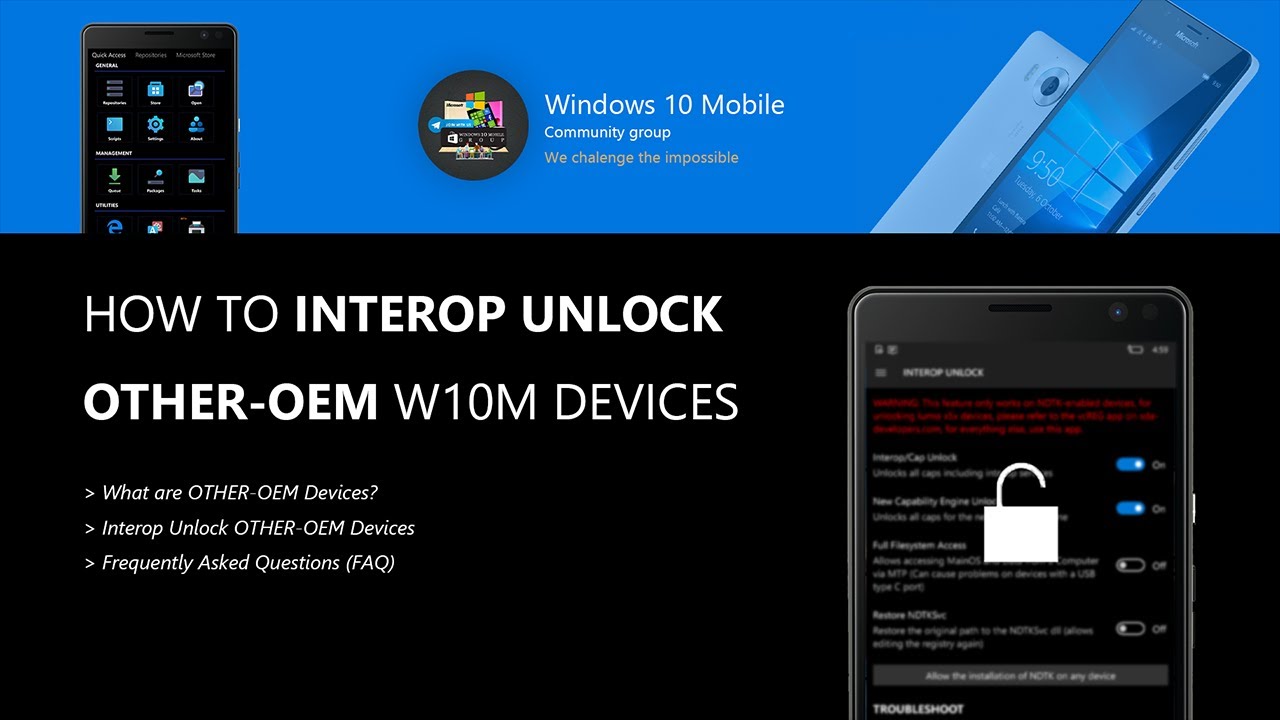 How to Interop Unlock OTHER-OEM W10M Devices - YouTube