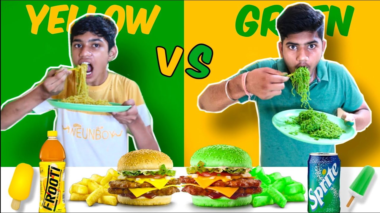 Eating only one *COLOUR* Food for 24 hours - *(EPIC)* - YouTube