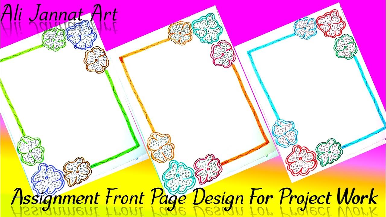 Beautiful Border Design || project design || corev Page design ...