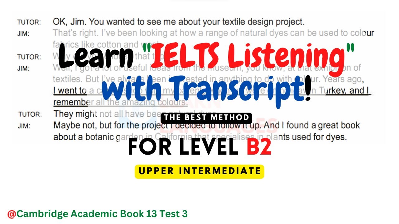 Quick METHOD to Learn IELTS LISTENING | UPPER INTERMEDIATE | Cambridge ...