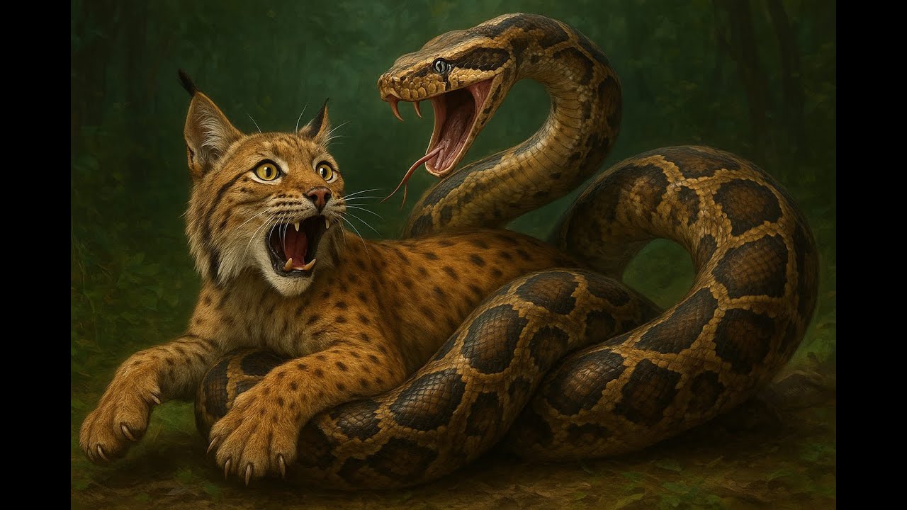 Emotional Rescue Lynx Cat From Python Attack - YouTube
