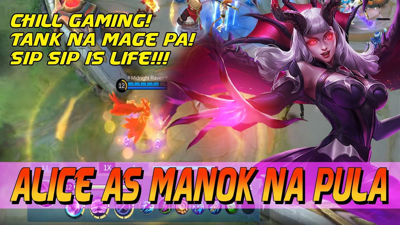 Alice Revamp Gaming Mobile Legends Mage Tank Manok na Pula Skin Divine ...