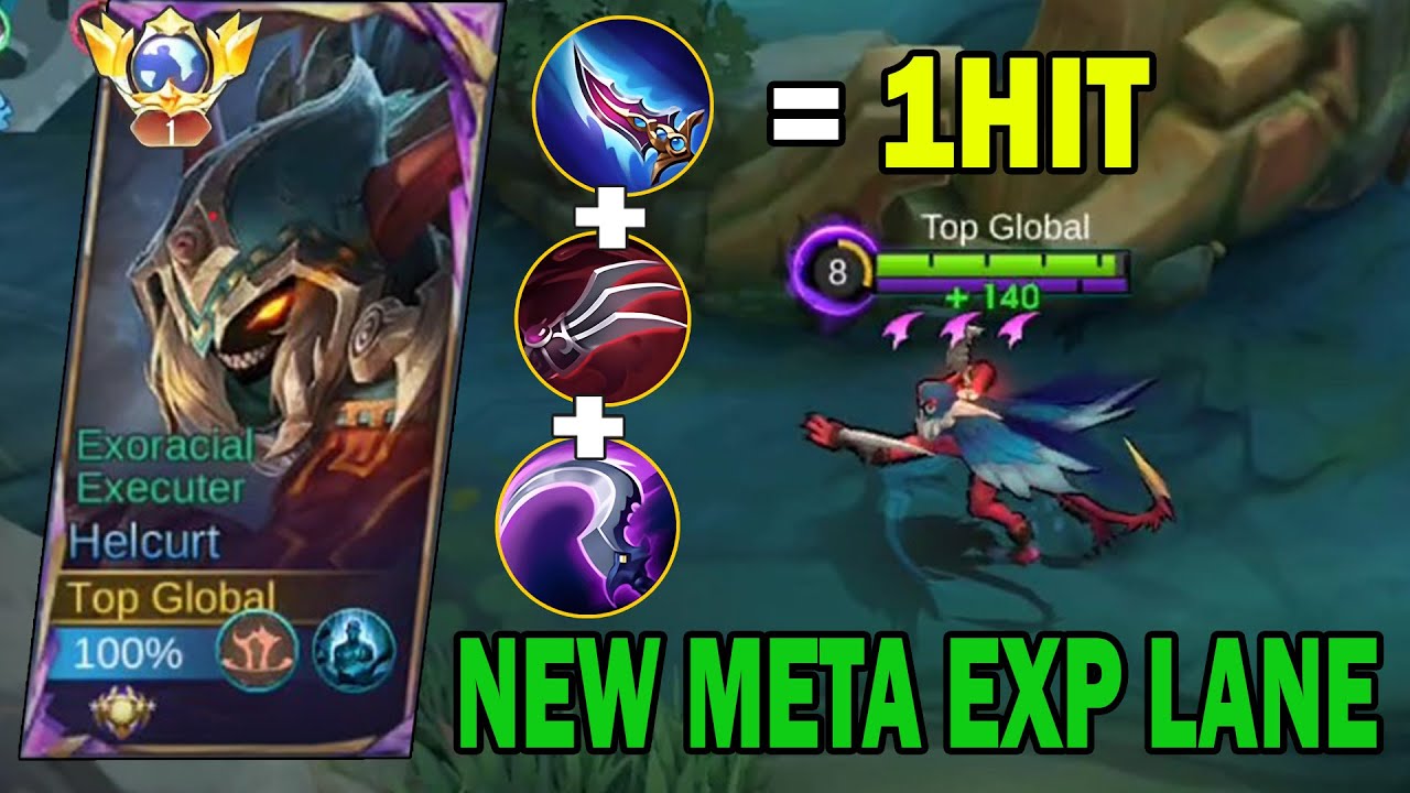HELCURT NEW META EXP LANE SUPER DEMAGE BUILD & EMBLEM 2024 ~ MLBB FULL ...