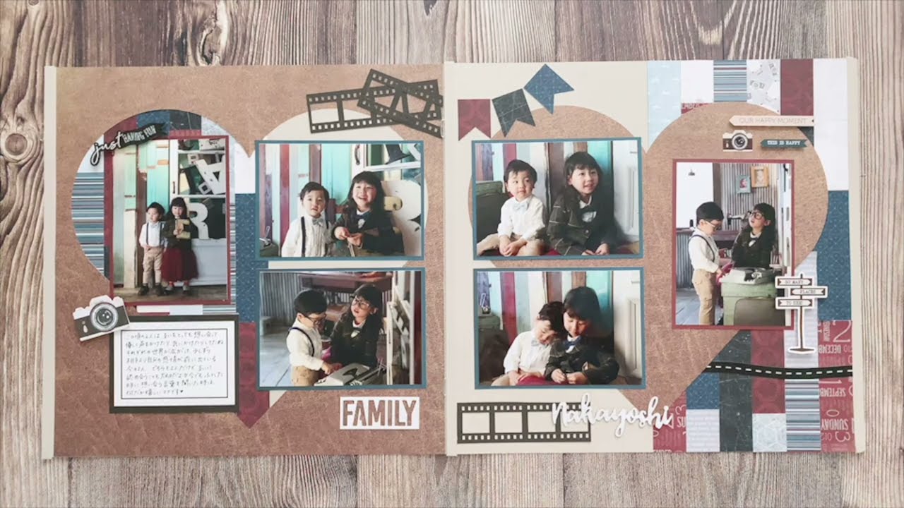 How to Make a Heart Scrapbook Layout by Creative Memories - YouTube