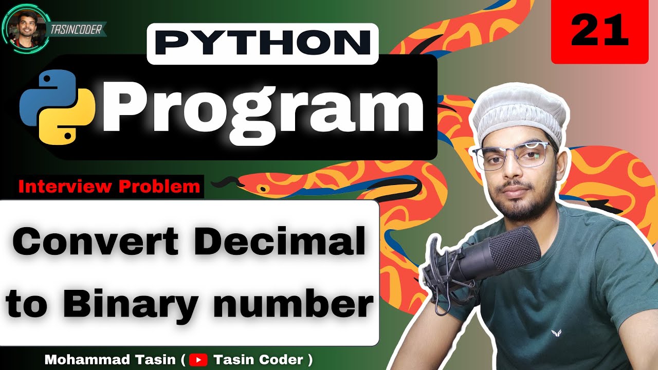 Recursive Function to Convert Decimal to Binary in Python ️ | Python ...