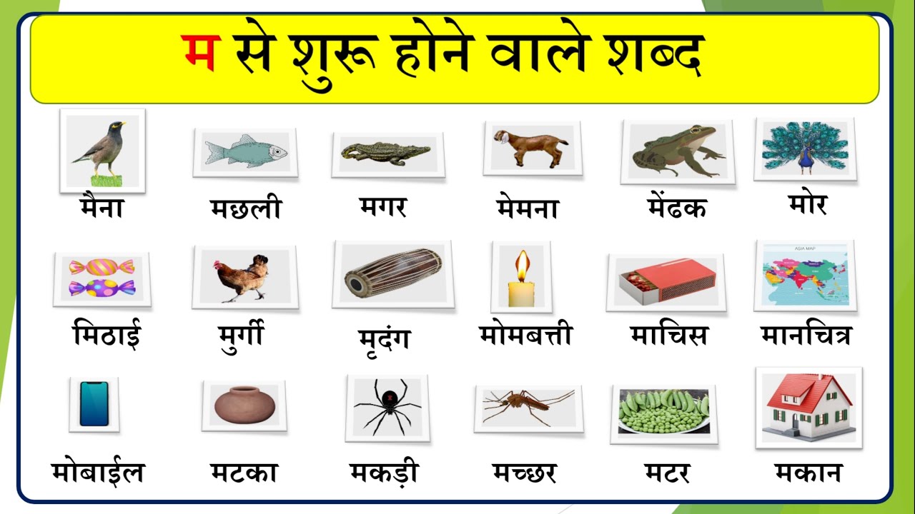म से शुरू होने वाले शब्द | m se shuru hone wale shabd | ma se shabd ...