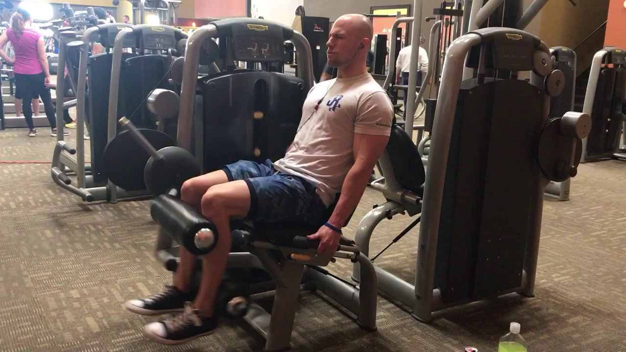 TechnoGym Seated Machine Hamstring Curl - YouTube
