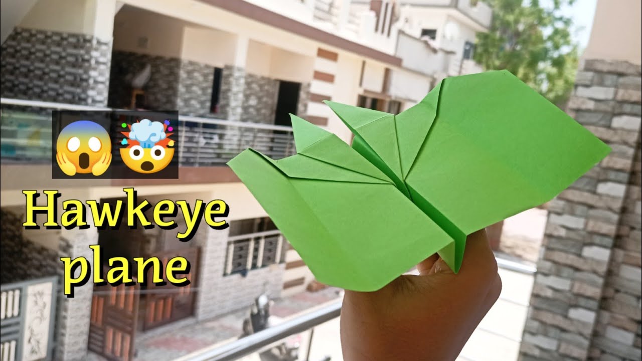 How to fold a Hawkeye paper Airplane | Best Hawkeye paper airplane ...
