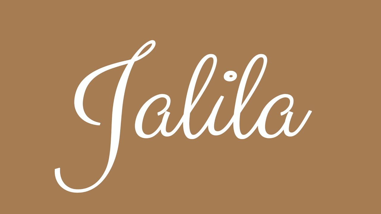 Learn how to Sign the Name Jalila Stylishly in Cursive Writing - YouTube