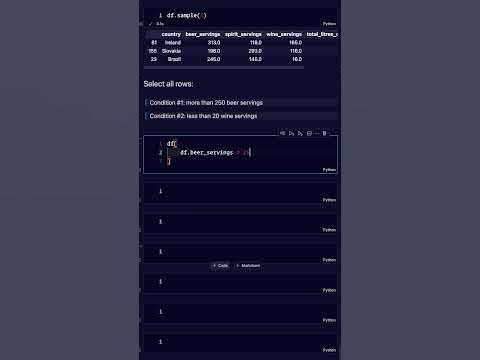 Selecting Rows Using MULTIPLE Conditions In Pandas #python #programming ...