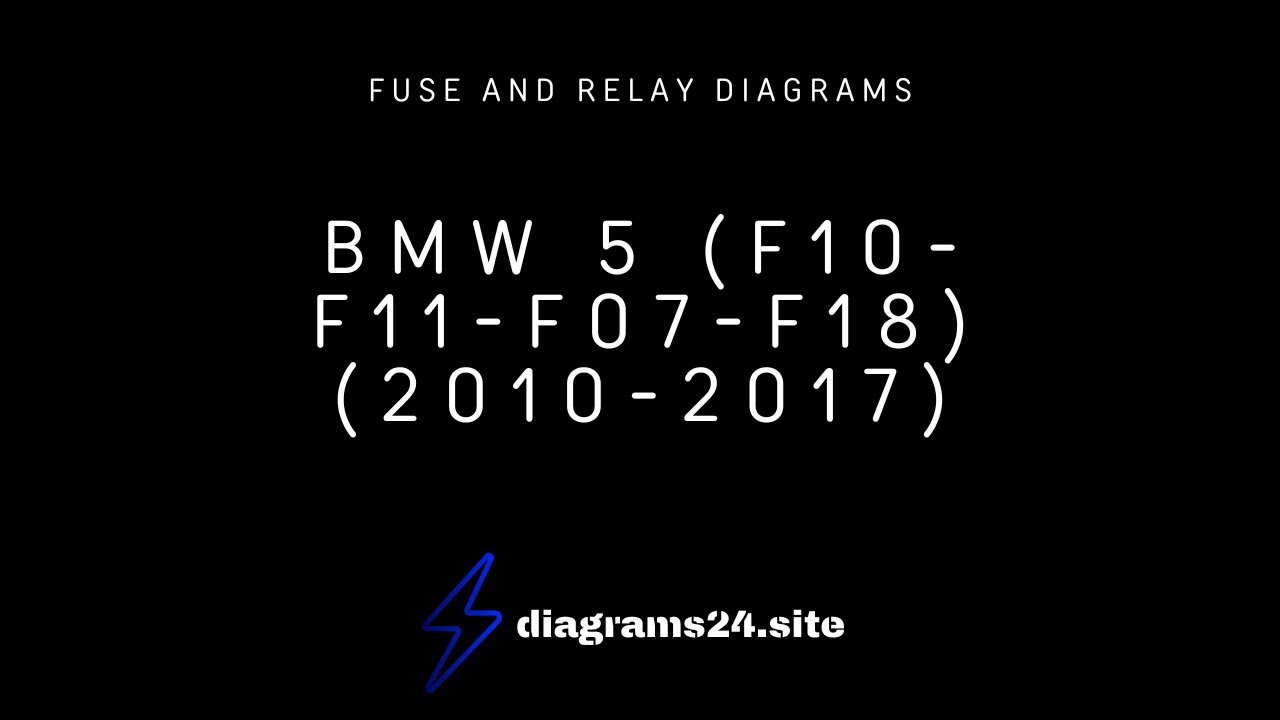 BMW 5 (F10-F11-F07-F18) (2010-2017) - fuse and relay diagrams - YouTube