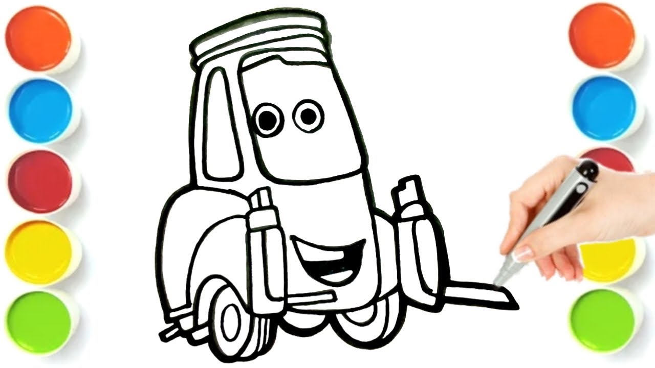 Guido Drawing || How to draw Guido From Cars ||Easy Pixar Cars Drawing ...