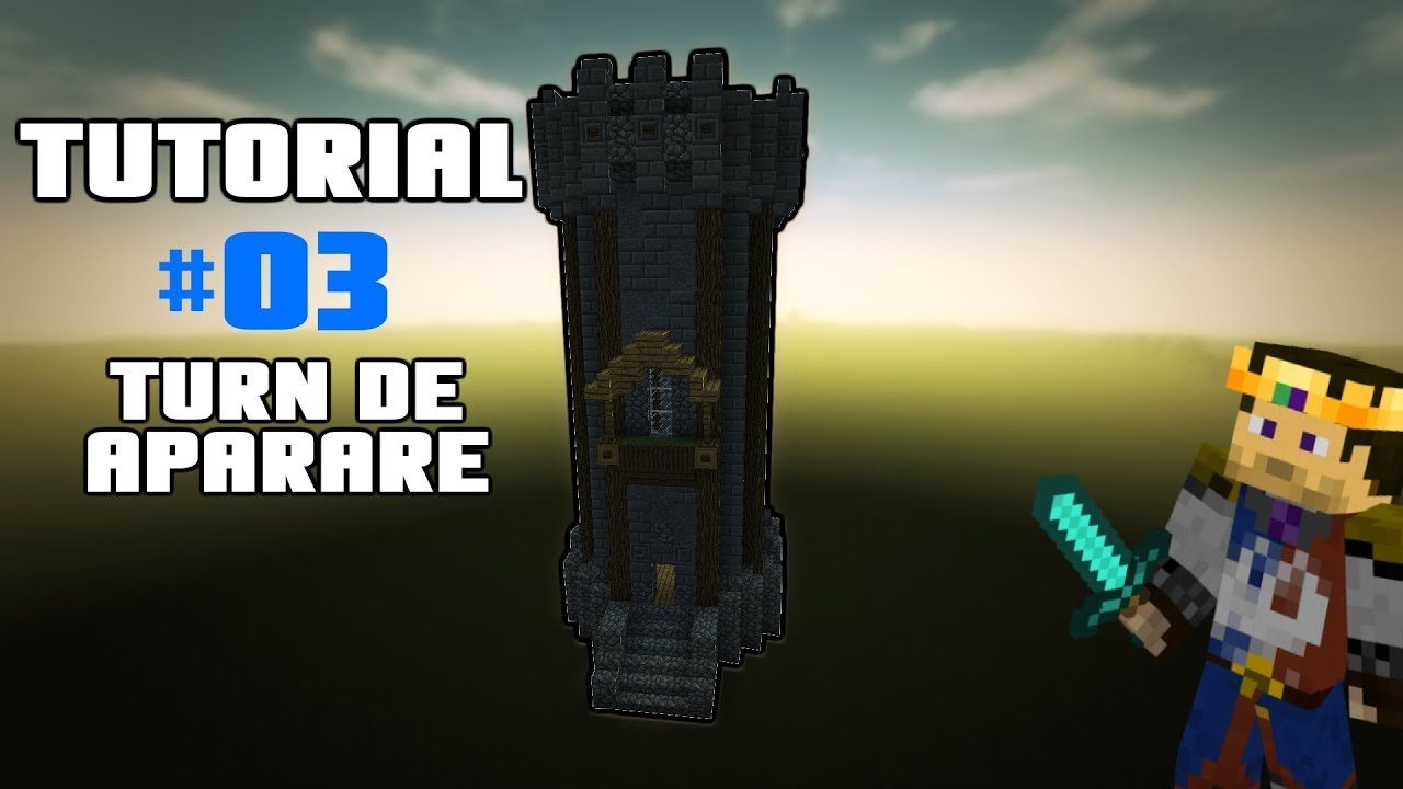 CUM SA CONSTRUIESTI UN TURN DE APARARE IN MINECRAFT - YouTube