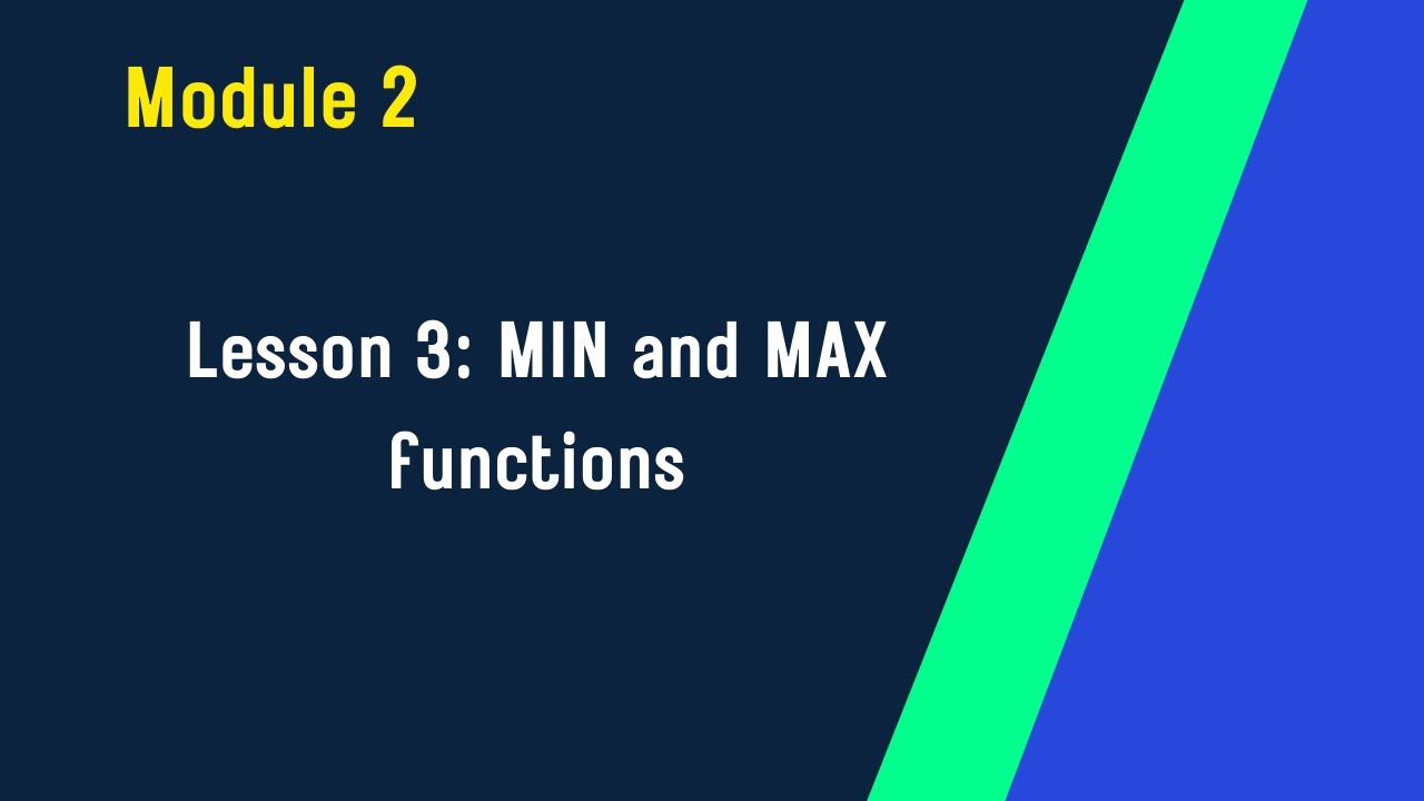 Module 2 Lesson 3 MAX And MIN Excel Training For Beginners YouTube module-2-lesson-3-max-and-min-excel-training-for-beginners-youtube