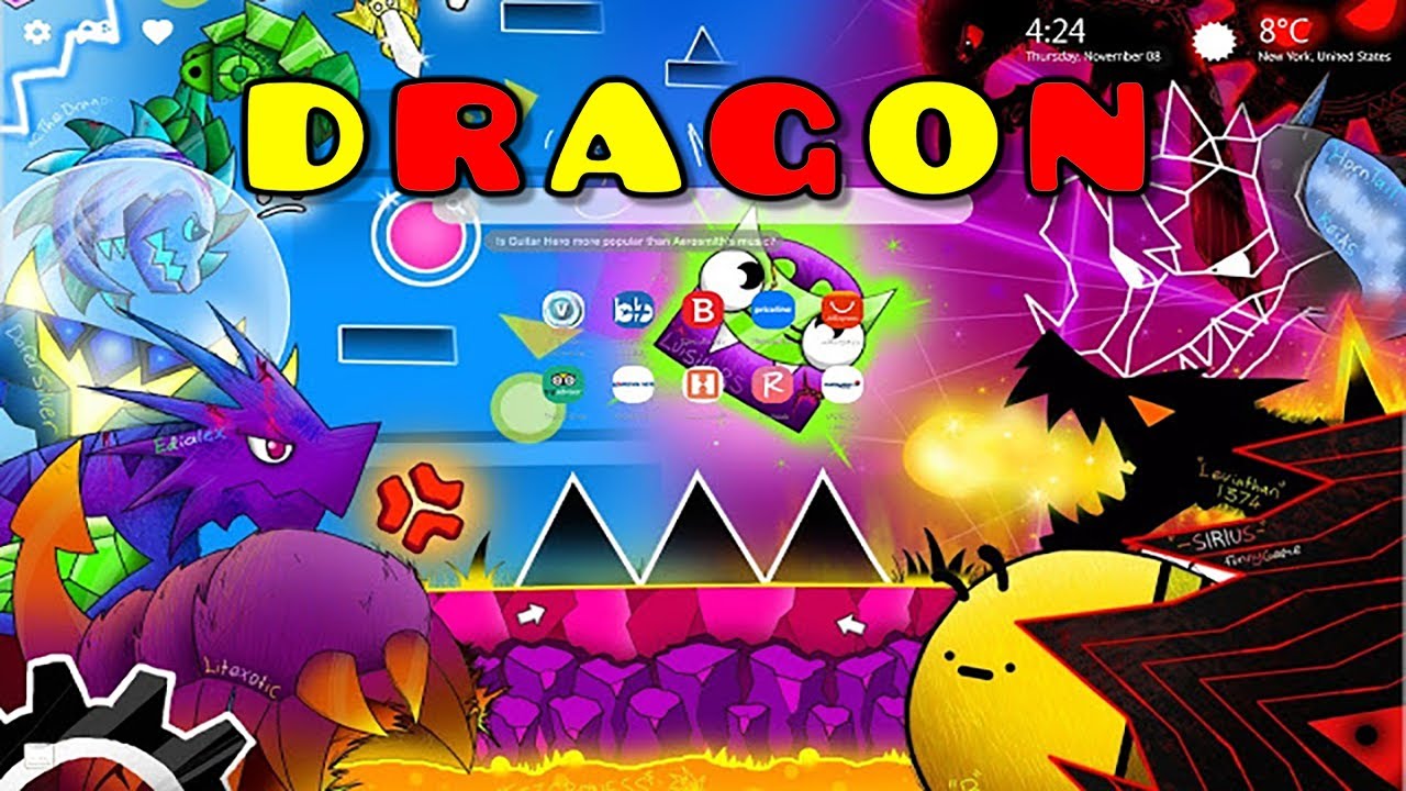 Cara Membuat Naga Ngejar Di Geometry Dash | How To Make Dragon In ...