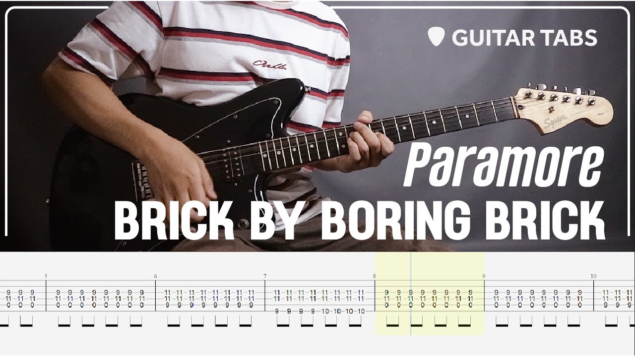 Paramore - Brick By Boring Brick | Guitar Cover with Guitar Tabs - YouTube
