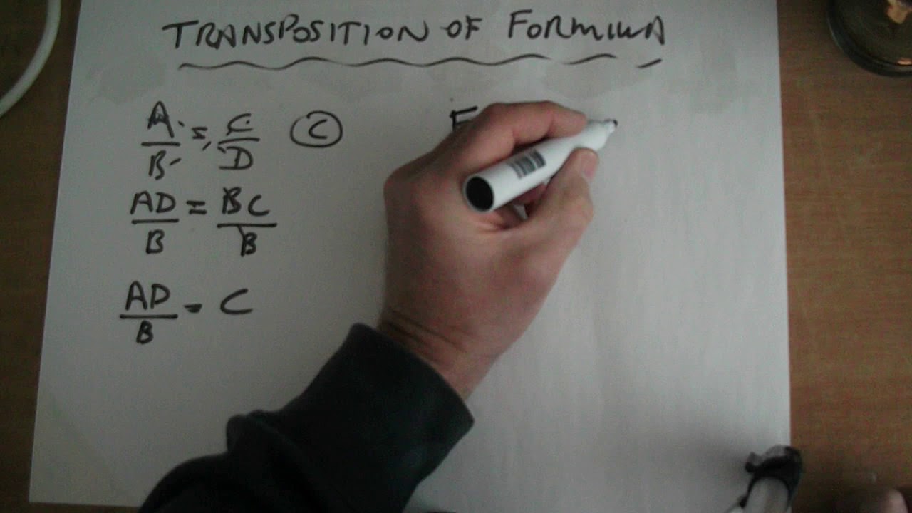 Transposition of Formulae - YouTube