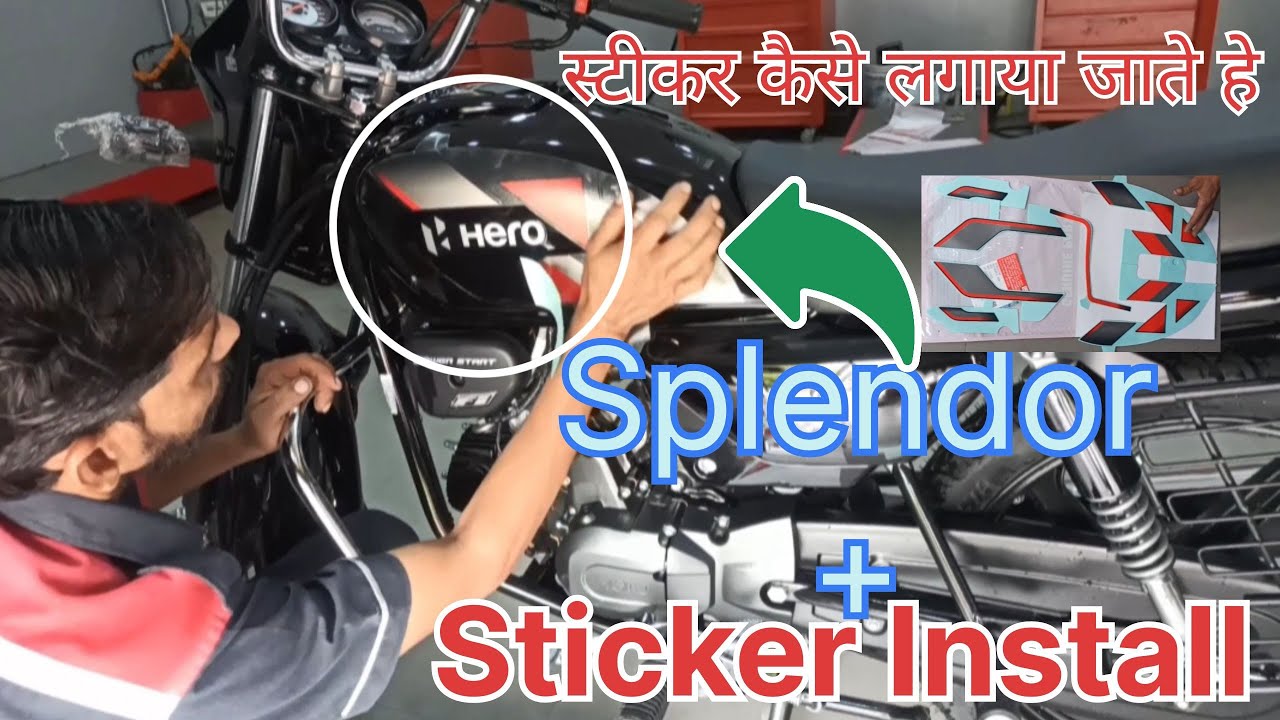 splendor new model 2024 modified#Full Black Bike Red colour Graphics ...