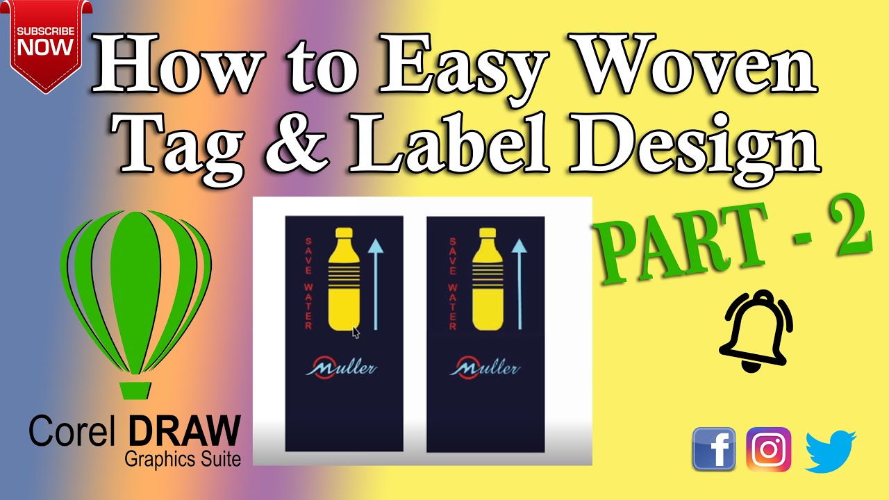 Coreldraw Tutorials - How to Woven Tag & Label Design is Very Easy in ...
