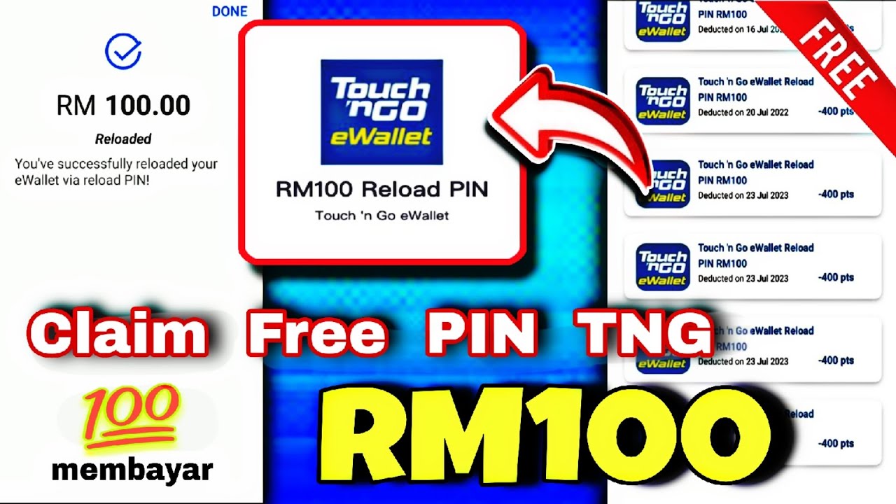 Duit Raya | Claim RM100 reload pin tng 2025 !! Tebus tak sampai 1 minit ...